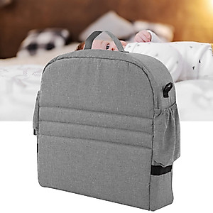 Foldable Travel Cot, Portable Baby Travel Cot Large Capacity Outdoor Curtain (Grey)