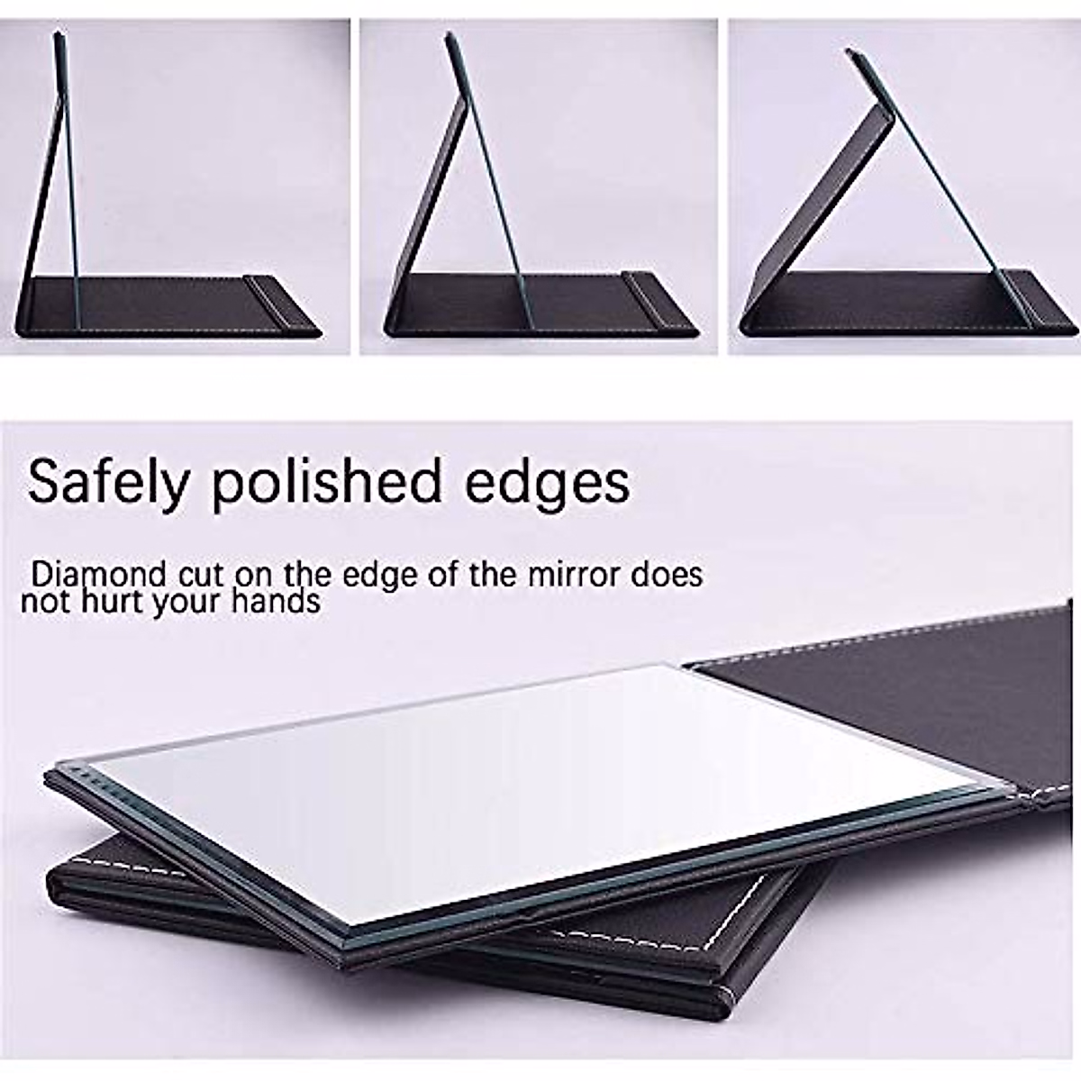 NAYSAYE 10x7 Inches Portable Folding Makeup Mirror Table Vanity Desk Travel Mirror with Stand Tabletop Desktop Mirror