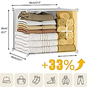 JOISCOPE Portable Closet for Hanging Clothes, Combination Armoire, Modular Cabinet for Space Saving, Ideal Storage Organizer Cube for Books, Toys, 10 Cubes