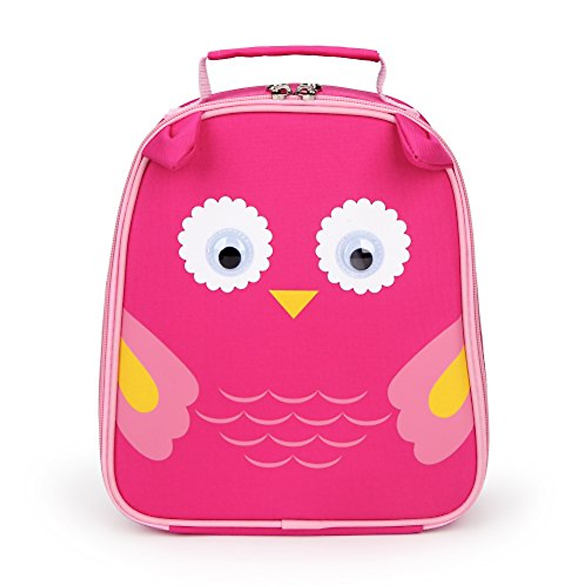 yodo Kids Insulated Lunch Tote Bag with Name Tag, Owl