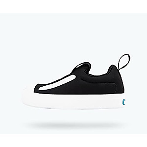 Native Shoes Kids Jefferson Hero Sneaker for Little Kids - Vegan, Eva Outsole and Outsole Shoes Jiffy Black/Shell White 12 Little Kid M