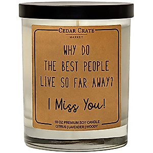 Best Friend - I Miss You - Friendship Gifts, Birthday Gifts for Friends Female, Going Away Gifts, Funny Gifts for Friends, Long Distance Friend, Joke, BFF, Bestie, Funny Candle, Scented Soy 10 oz