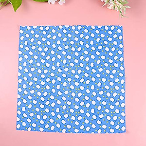 EXCEART 9pcs Cotton Fabric Quilting Patchwork Fabric Square Sewing Craft Fabric Printed Fabric Bundle with Scissors for Sewing Quilting Handmade DIY Crafts (Mixed Color 50x50cm)