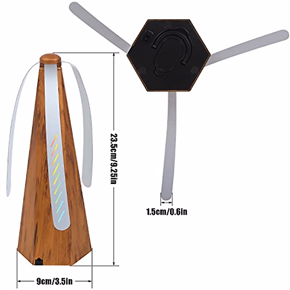 PIAOPIAONIU 3 PCS Fly Fan for Tables Fan Fly Portable Wood Grain Table Fan,for Outdoor