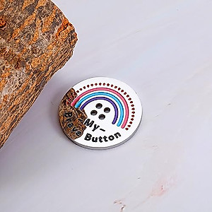 First Day of School Gifts for Boys Girls, Back to School Worry Gifts, Rainbow Brave Button Gifts for Son Daughter, Teen Boys Girls Gift Idea, Birthday Valentines Christmas Stocking Stuffers for Teens