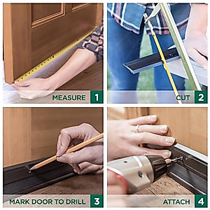 M-D Building Products 05744 36 in. Gold Aluminum and Vinyl Heavy-Duty Screw-on Door Sweep