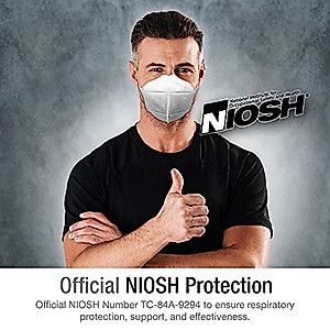 MERILOGY N95 Mask Respirator [ Made in USA ] NIOSH Certified N95 Particulate Respirators Face Mask (Pack of 20) - Not for Medical Use, White, Adult (Model: ME501831)