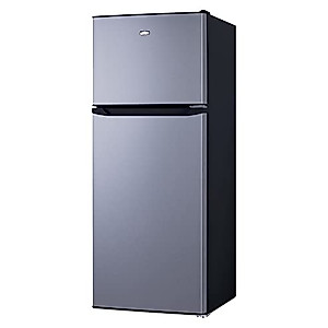 Summit Appliance FF1091WIM 24" Wide Top Mount Frost-Free Refrigerator-Freezer with Icemaker in White Finish, Adjustable Glass Shelves, Adjustable Freezer Thermostat, Interior LED Lighting