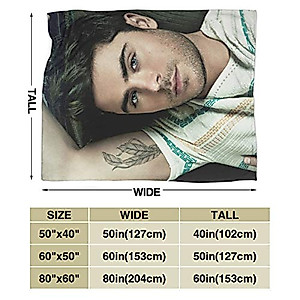 CaryJShelby Blanket Throw Size Ultra Soft Flannel Fleece All Season Light Weight Living Room/Bedroom Warm Blanket 50"x40"