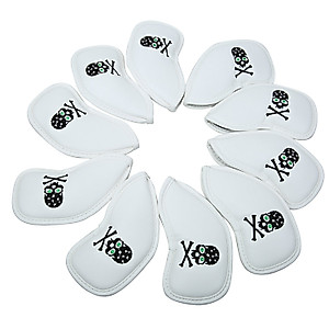 HISTAR Golf Club Head Covers Skull Design Golf Iron Head Covers Set Headcover Fit All Brands Titleist, Callaway, Ping, Taylormade, Cobra, Nike, Etc.