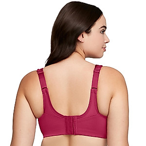 Glamorise Full Figure Plus Size MagicLift Seamless Sports Bra Wirefree #1006 Ruby Red