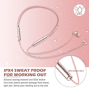OINMELY Neckband Bluetooth Headphones V5.0 Wireless Headset Sport Earbuds w/Mic 12Hrs Playtime Cordless Noise-Canceling Earphones for Gym Running Compatible with iOS Samsung Android