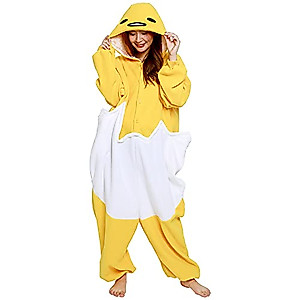 SAZAC Gudetama Sanrio Kigurumi - Onesie Jumpsuit Halloween Costume