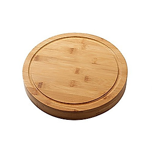 Juvale Cheese Board Set - Charcuterie Board and Cheese Tools, Cheese and Meat Board, Includes 1 Bamboo Cutting Board and 4 Piece Knife Tools, 10.2" x 10.2" x 1.5"