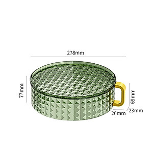 NuRcix 2Pcs Food Cover Stackable Refrigerator Fresh-Keeping Box Stackable Fruit Storage Containers Vegetable Storage Keep Fresh For Vegetables, Fruit,Meat And Salad (Green)