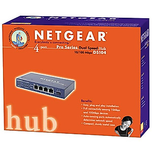 NETGEAR DS104 - Hub - 4 ports - Ethernet, Fast Ethernet - 10Base-T, 100Base-TX - external