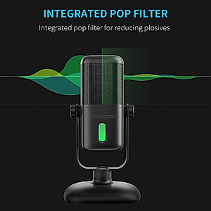 Saramonic SR-MV2000 Plug&Play Premium Cardioid USB Condenser Microphone, with Vocal Effects, Compact Footprint, Latency-Free, for Gaming, Streaming and Podcasting on PC and Mac - Mini