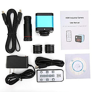 37MP 1080P 60FPSUSB Microscope Camera Video Industry MicroscopeCamera with Conversion Adapter, 100-240V Microscope Digital Camera C Mount Microscope Camera (US Plug)