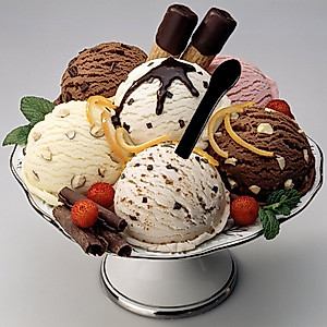 100 Pieces Disposable Desserts Scoops, Independent Packaging Cake spoon, Durable Strong Plastic Yogurt pudding spoon, Ice cream spoon (Clear)