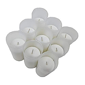 AM Décor White Replaceable Insert Candles for European Style Devotional Cemetery Candle Holders - 6" Tall Pillar Replacement Candles, Pack of 9
