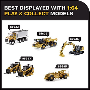 Diecast Masters 1:64 Caterpillar 611 Wheel-Tractor Scraper, Play & Collect Series Cat Trucks & Construction Equipment | 1:64 Scale Model Diecast Collectible Model 85695
