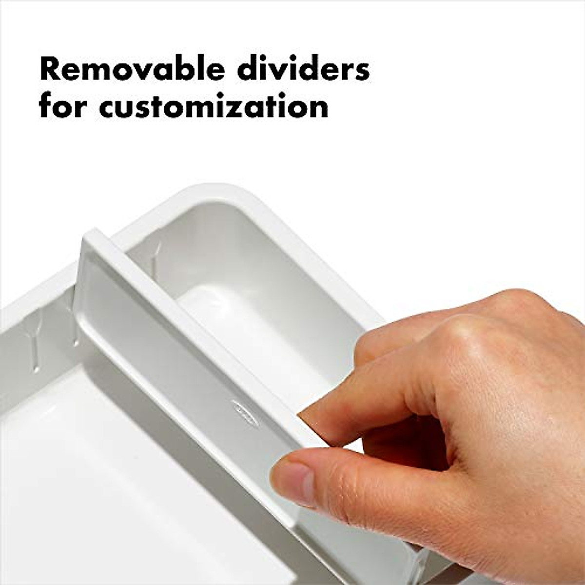 OXO Good Grips 4-Piece Complete Adjustable Drawer Bin Set with Removable Dividers