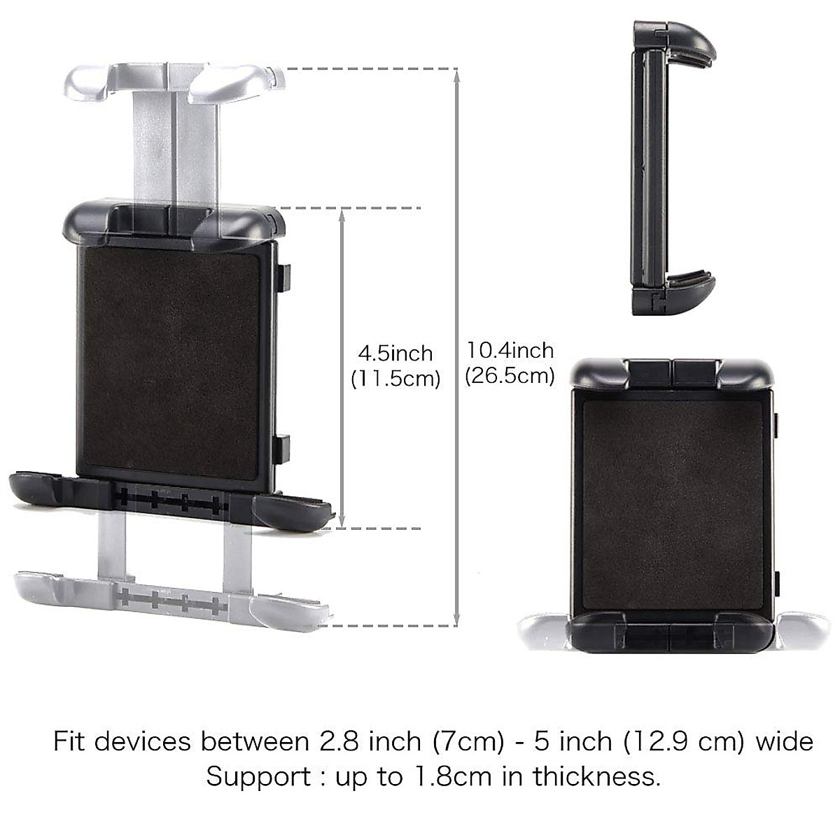 iKross Universal Car Tablet Mount Holder Headrest Backseat Extendable Mount Compatible with Apple iPad, iPhone, Tablet, Smartphone, Nintendo Switch with Dual Adjustable Positions