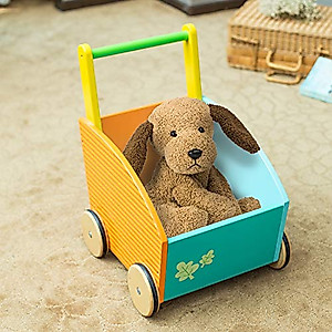 labebe - Baby Walker, Kid Shopping Cart Walker, Push Toy for 1-3 Years Old, Infant Wooden Walker, Sit to Stand Learning Walker, Toddler Outdoor Activity Walker, Children Walker Toy with Wheels-Owl