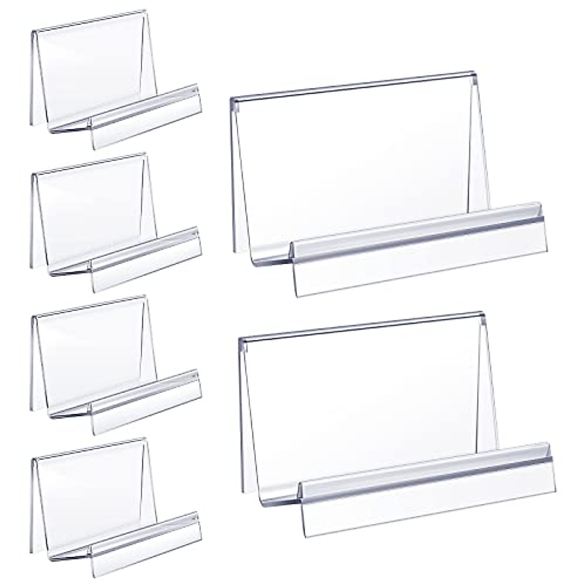 Purse Display Stand Clear Acrylic Wallet Display Stand Holder Purse Jewelry Stand Handbag Display Stand Acrylic Purse Organizer for Bag Phone Cards Cosmetic Store Business, 5.5 x 3.3 x 3 Inch (6 Pcs)