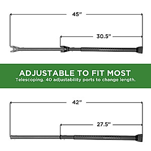 Guard Dog Security Door Jammer 2-in-1 Adjustable Door Knob Jammer & Sliding Patio Door Security Bar – 40 Different Adjustments (Black, 2 Pack)