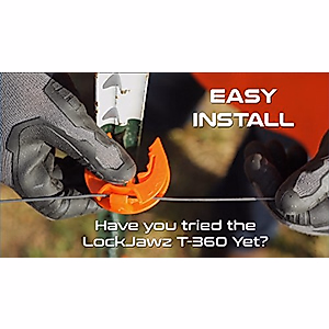 Lock Jawz T-360 Electric Fence T-Post Insulator - Orange (Bulk Qty: 100)