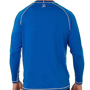 UZZI UPF 50+ Loose Cut Long Sleeve Rashguard Swim T-Shirt (X-Large, Royal)