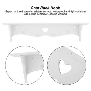 LZKW Wall Hanging Shelf Coat Rack Hook White Shelf, Wall Shelf, for Household Storage Supplies Storage Tool for Bedroom