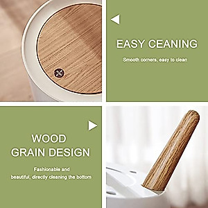 IBPNKFAZ89 Small Bathroom Bedroom Trash Can with Lid joysticks Gaming Cool Cute Kawaii Garbage Wood Waste Bin Press Cover Round Wastebasket for Kids Boys Kitchen Nursery 7L/1.8 Gallon, 8.66x14.3inch