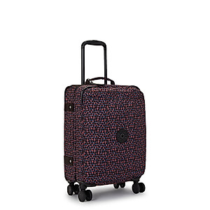 Kipling Women's Spontaneous Small 4 Wheel LuGGage Happy Squares Print