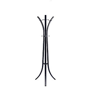 Allora Mid Century Modern Metal Coat Rack in Black
