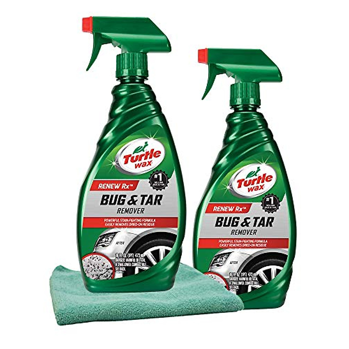Turtle Wax Bug & Tar Remover (16 oz.) Bundle with Microfiber Cloth (3 Items)
