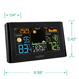La Crosse Technology 308-27937-INT Wireless Color Weather Station with Bonus Display, Black