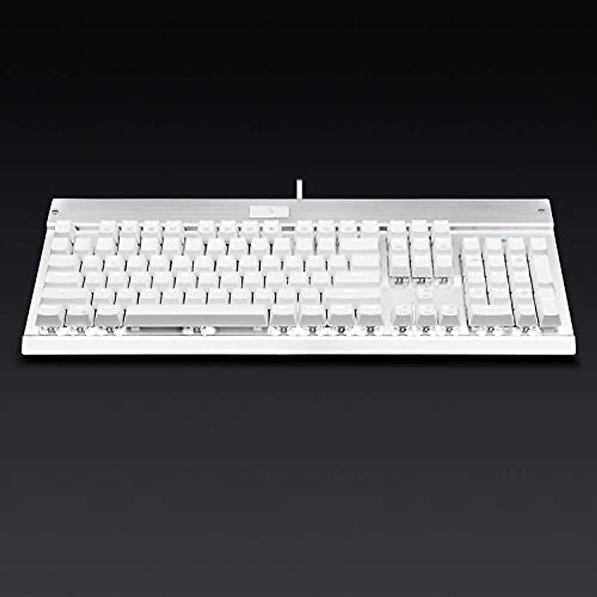 EagleTec KG010 Mechanical Keyboard Wired Ergonomic Brown Switches Equivalent for Office PC Home or Business (White Keyboard White Backlit)