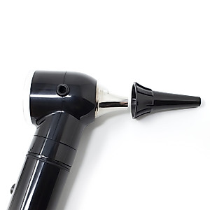 Riester e-Scope Otoscope Fiber Optic XL 2.5V Xenon Light (3.200 K), Ear Scope with Light, AA Battery Handle, Case Included, Pocket Sized, Black, 2111-202