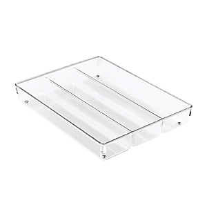 InterDesign Linus 2 in. H x 13.7 in. W x 10.7 in. L Clear Plastic Cutlery Tray