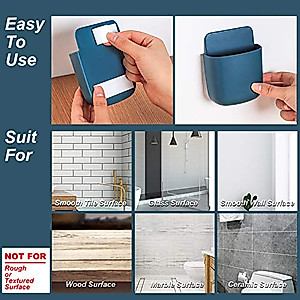 Remote Control Holders Wall Mount Adhesive Pen Holders Adhesive Storages Phone Holders Wall Mount Holder Wall Adhesive Remote Control Holder Containers For Home Office School Supply Storage 3 Pcs Gray
