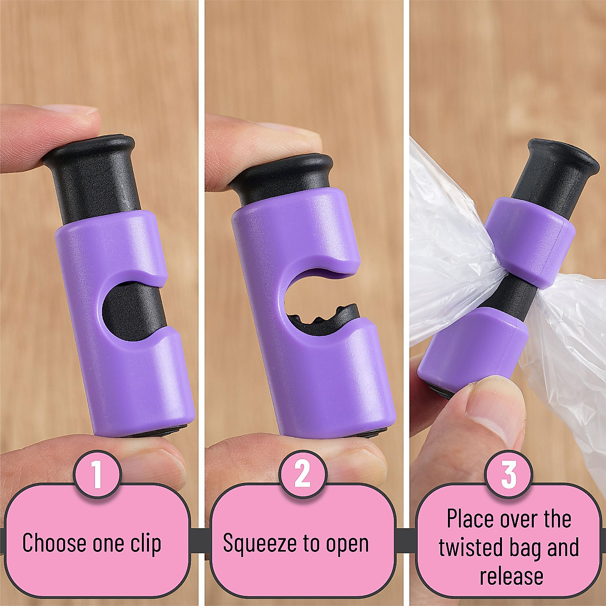 Mr. Pen- Squeeze and Lock Bread Bag Clips, 8 Pack, Squeeze and Lock Bread Clips, Bag Clips for Food Storage, Clips for Food Packages, Snack Clips, Bag Clips 8 Pack Squeeze and Lock