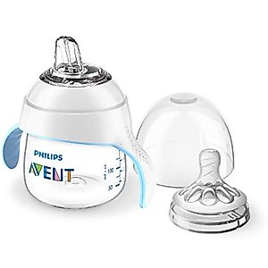 Philips Avent Natural Trainer Sippy Cup with Fast Flow Nipple and Soft Spout, 5oz, 1pk