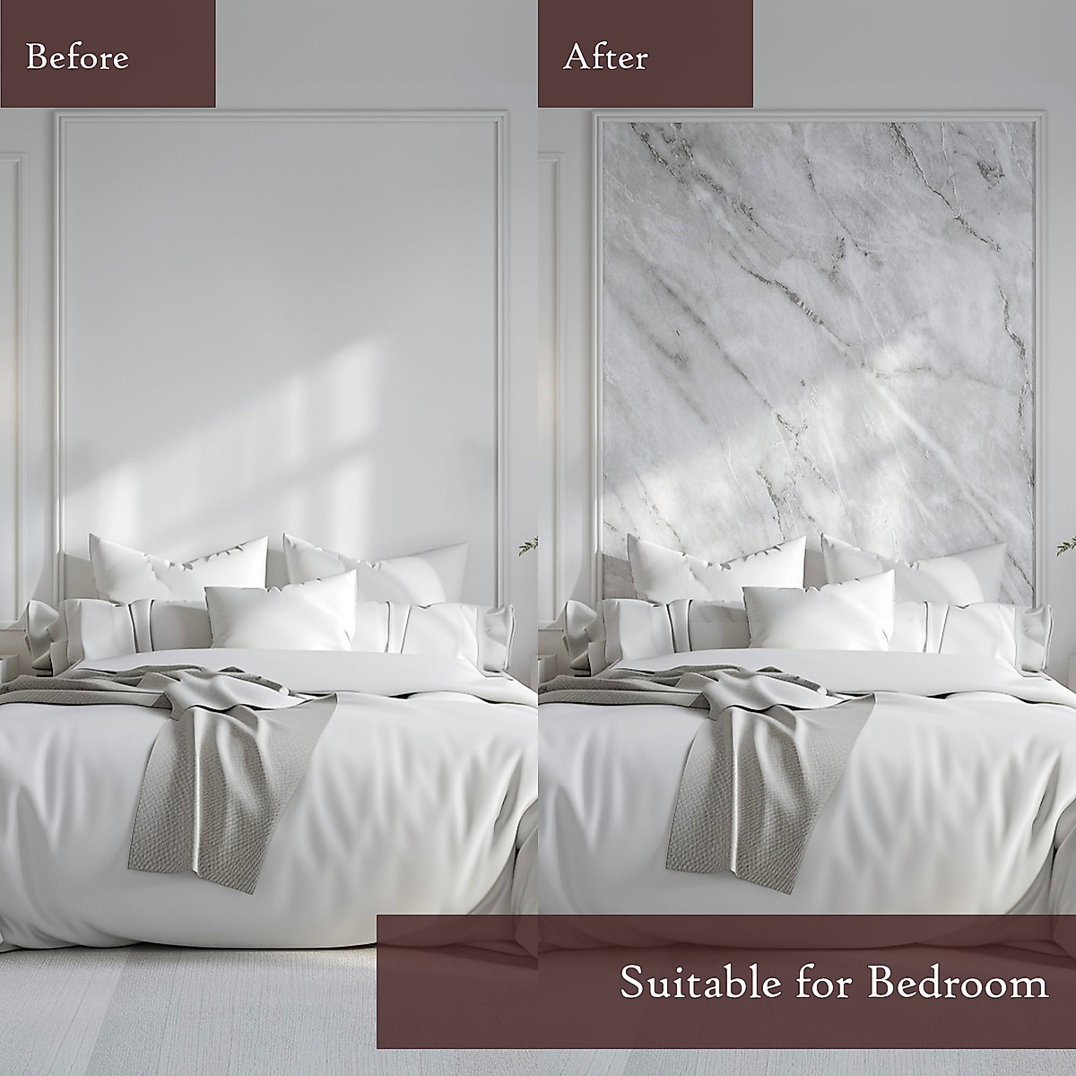 Granite Look Marble Effect Interior Film Vinyl Self Adhesive Peel-Stick Counter Top (VBS710(Matte Black Grey))