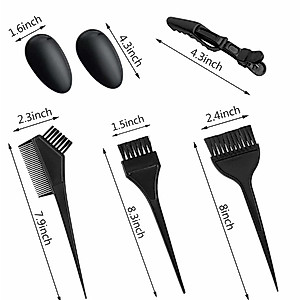 47 Pieces Hair Dye Coloring Kit Hair Tinting Bowl Dye Brush, Ear Cover, Gloves for Hair Coloring Bleaching Hair Dryers DIY Salon Hair Dye Tools Hair Dye Tools
