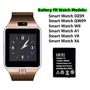 Rechargeable Li-ion polymer battery 380mAh 3.7V For DZ09 Smart Watch