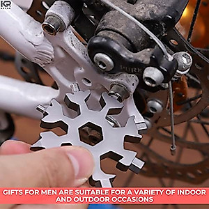 6Pcs Snowflake Multitool Keychain Screwdriver - Pocket Screwdriver Keychain Bottle Opener Keychain Multitool Key Can Opener - Snowy Portable 18-in-1 Stainless Steel Snowflake Multi-Tool for Men
