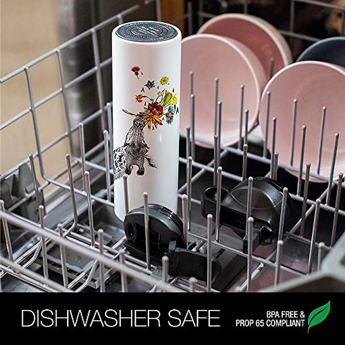 Tree-Free Greetings Checking in Giraffe Vacuum-Insulated Stainless Steel Sportiva Tumbler, With Internal Straw, 17 Ounce