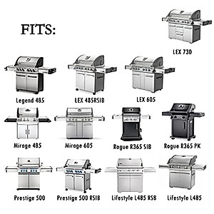 Votenli S1485A(4-Pack) 18 13/16 inch Stainless Steel Burner Replacement for Napoleon 85-3072-8, 85-3073-6, 85-3080-8, 85-3081-6, 85-3082, 85-3083, 85-3084-0, LD485RB, LD485RSIB, M485RB, M485RSIB, RSIB
